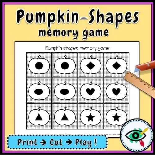 Fall Memory Game - Pumpkin Shape Match Fun