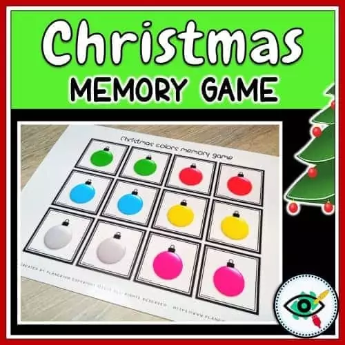 Christmas - Memory Game - Lightbulb Colors | Planerium