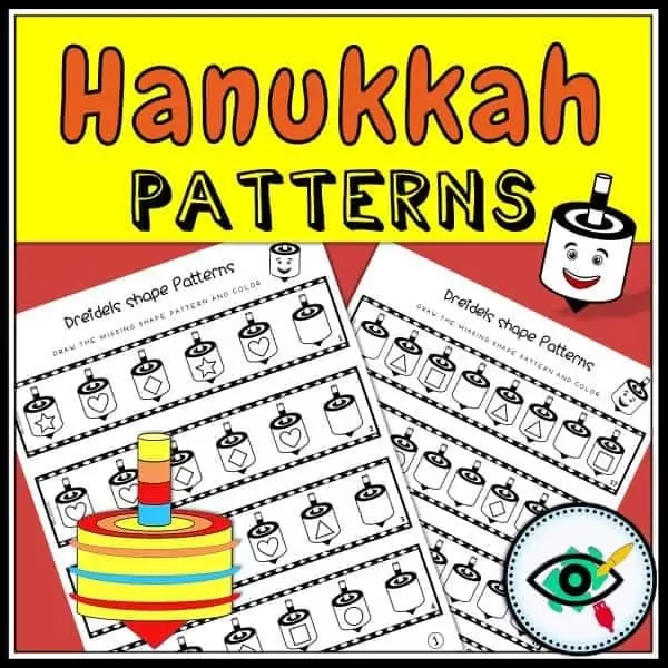 Hanukkah - Patterns - Dreidels Shapes | Planerium
