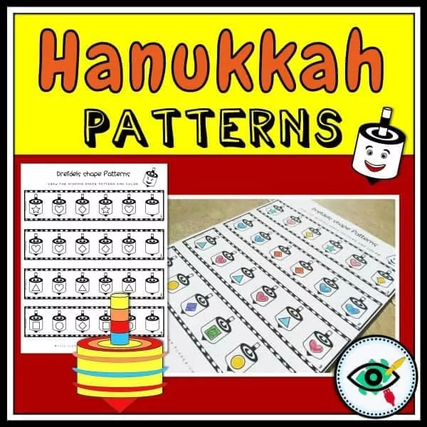Hanukkah - Patterns - Dreidels Shapes | Planerium