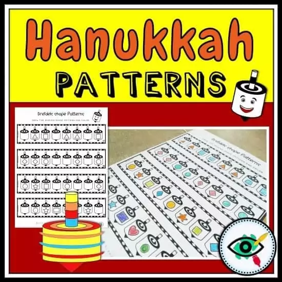 Hanukkah - Patterns - Dreidels Shapes | Planerium