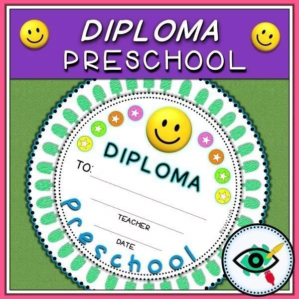 End of Year rounded Diploma for Preschool | Planerium