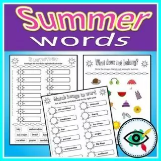 Summer Words Activities | Planerium