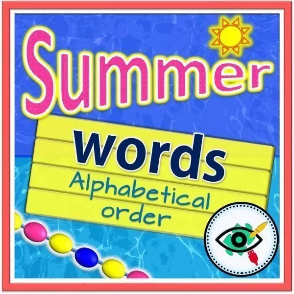 Summer Season - Reading - Arrange Words Alphabetically | Planerium