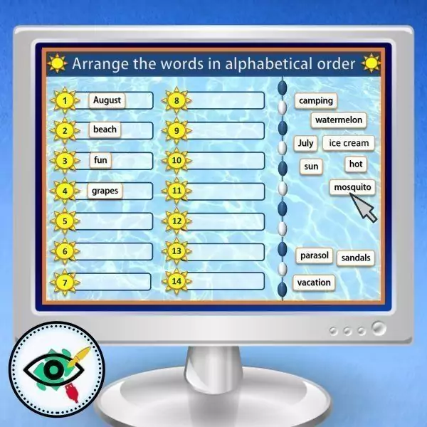 Summer Season - Reading - Arrange Words Alphabetically | Planerium
