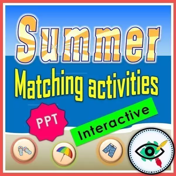 Summer Season - Reading - Word Matching Interactive | Planerium