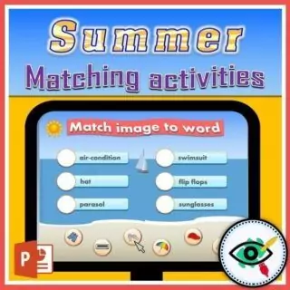 Summer Season - Reading - Word Matching Interactive | Planerium
