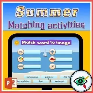 Summer Season - Reading - Word Matching Interactive | Planerium