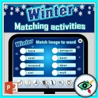 Free Editable Winter Matching Game PPT & Google Slides