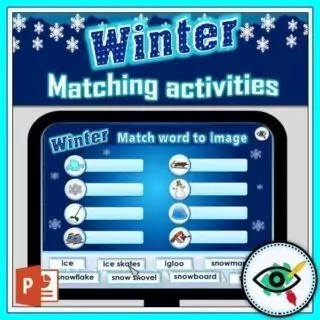 Free Editable Winter Matching Game PPT & Google Slides