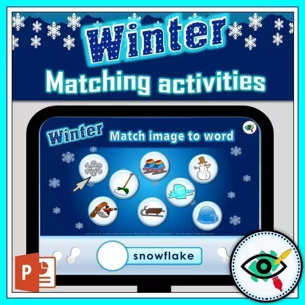 Free Editable Winter Matching Game PPT & Google Slides