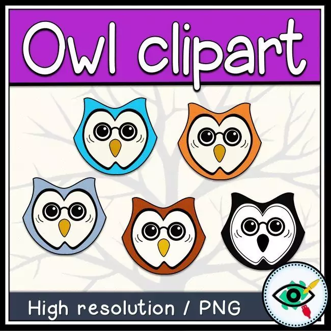 Colorful Owl Clipart for Teachers Classroom Decor
