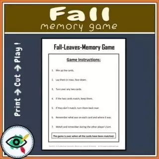 Memory Game for Kids - Fall Symbols | Planerium