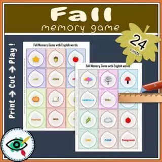 Memory Game for Kids - Fall Symbols | Planerium