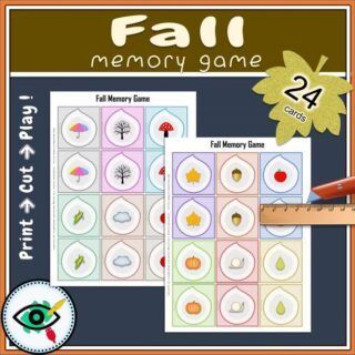 Memory Game for Kids - Fall Symbols | Planerium
