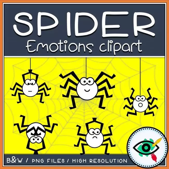 Halloween Clipart - Spider Emotions | Planerium