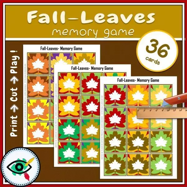 Fall Leaves Matching Game | Planerium