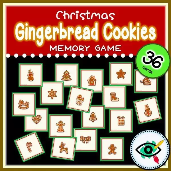 Memory Games for Kids - Gingerbread Cookies | Planerium