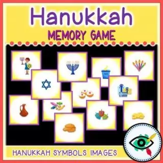 Hanukkah symbols - Memory Game | Planerium