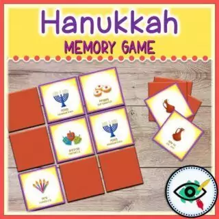 Hanukkah symbols - Memory Game | Planerium