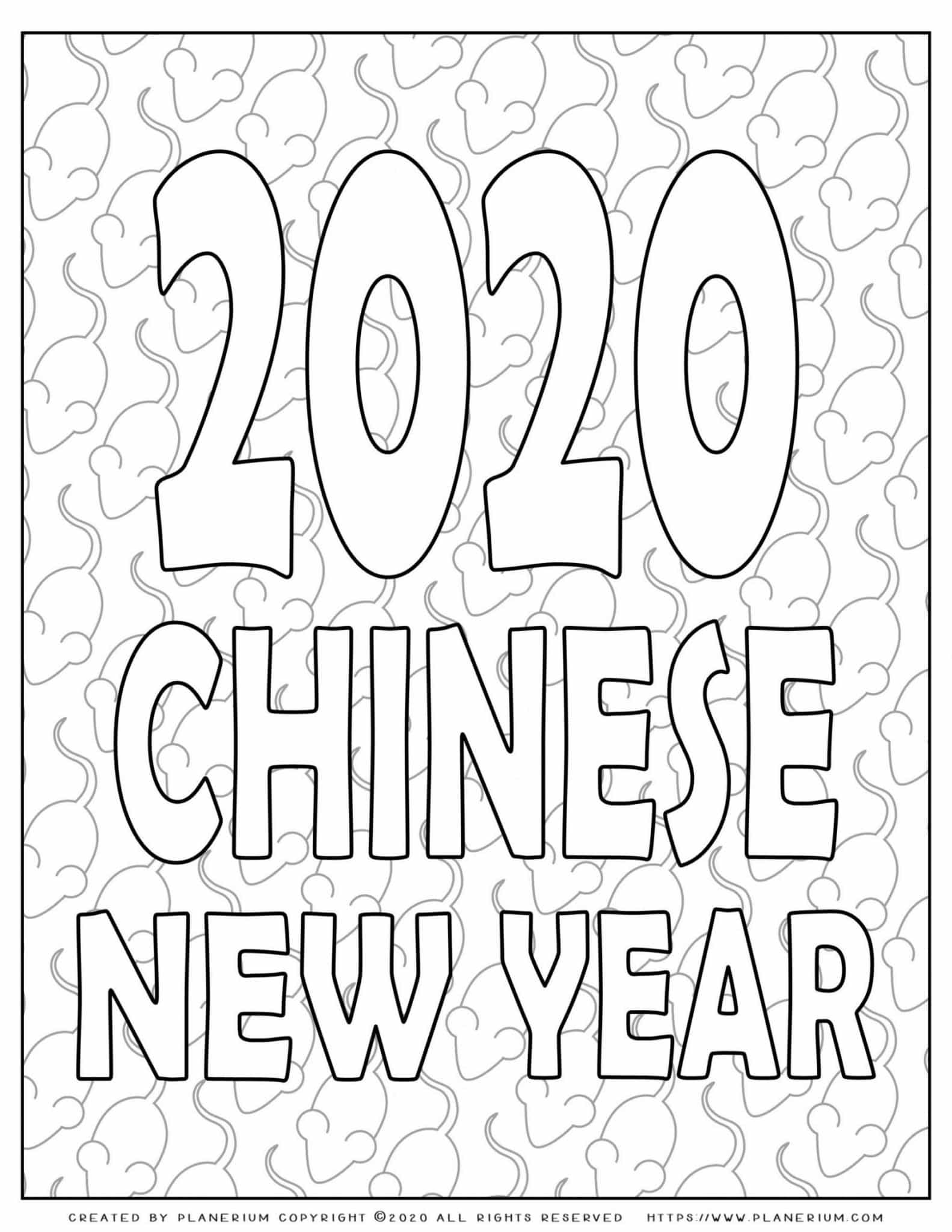 Happy Chinese New Year Ox 2021 | Free Coloring page | Planerium