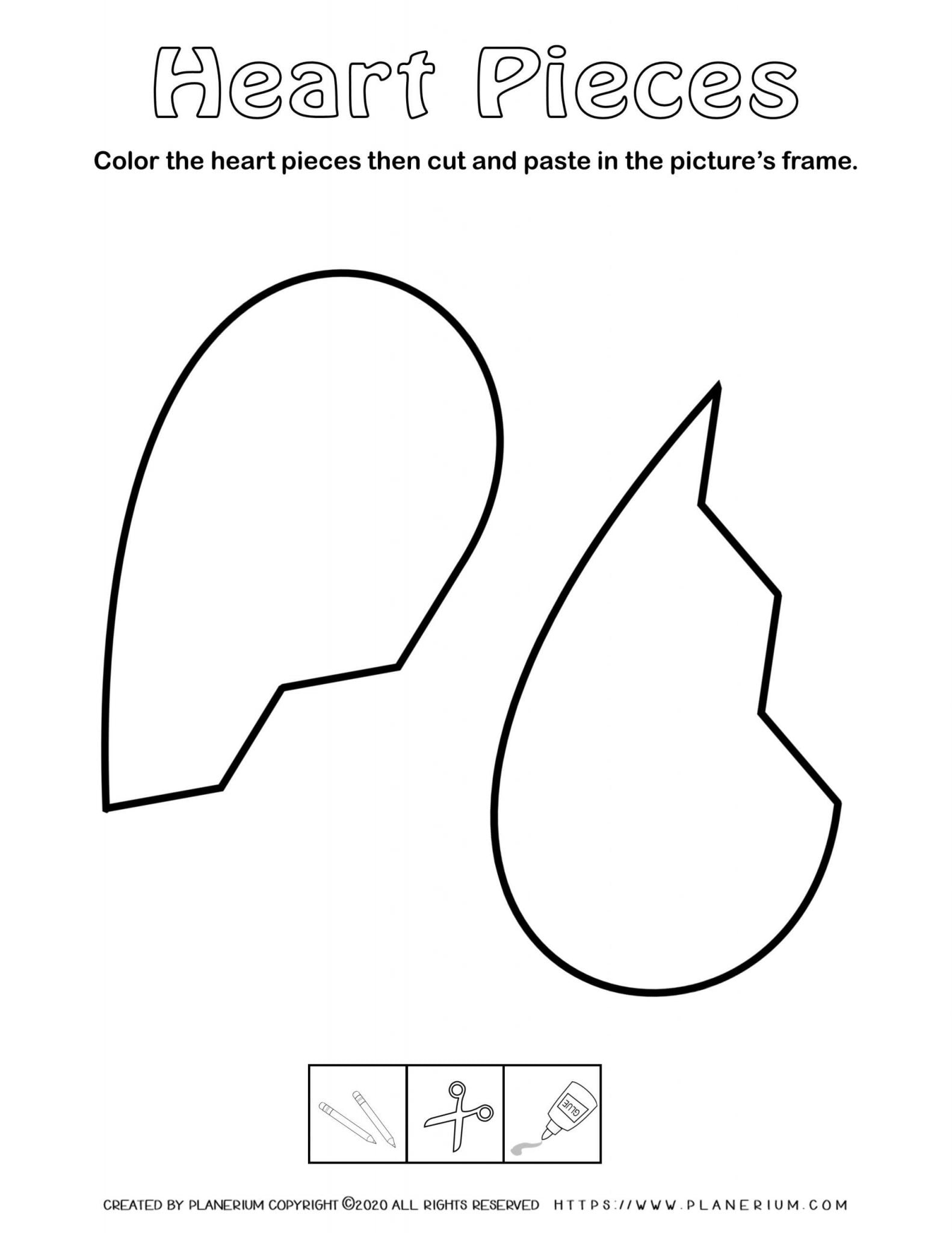 Free Heart Puzzle Template for Kids' Crafts & Learning