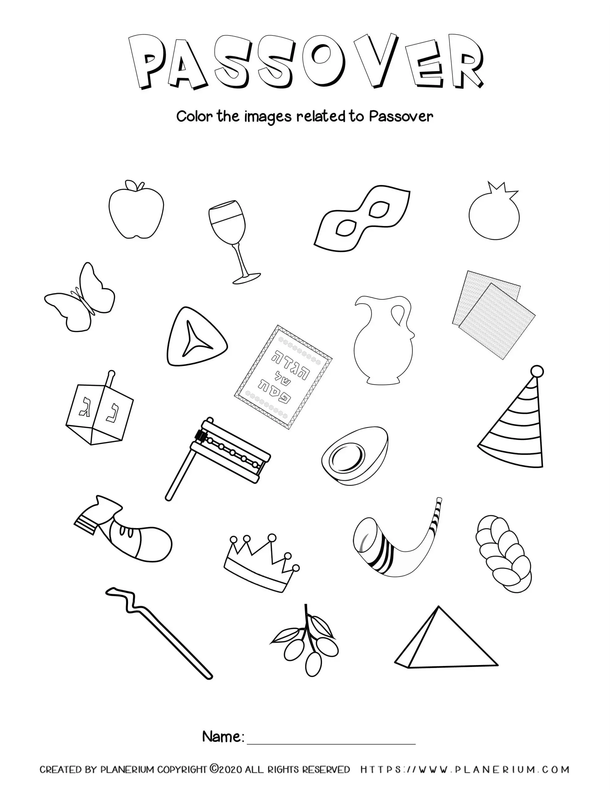 Passover - Worksheet - Related Symbols | Planerium