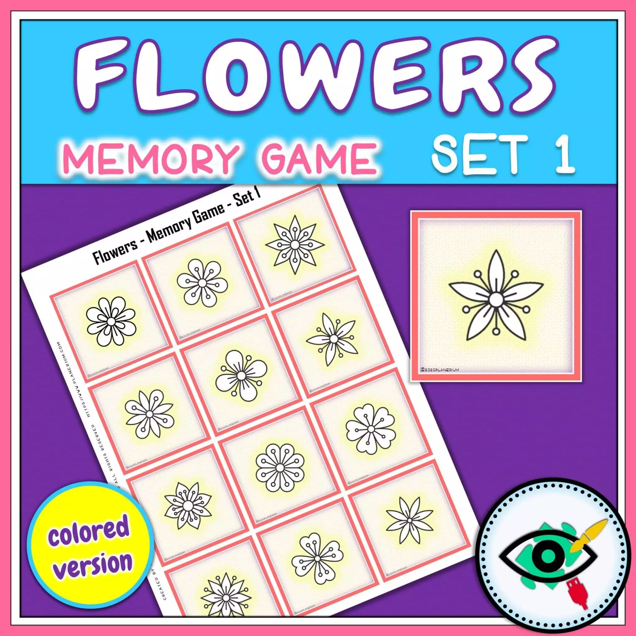 Spring Memory Game - Flowers | Planerium