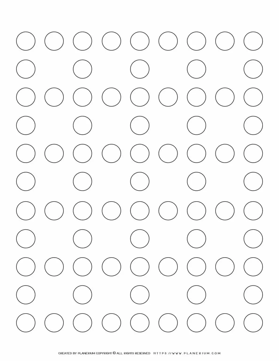 All Seasons - Coloring pages - Circles Grid | Planerium