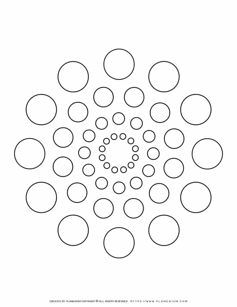 All Seasons - Coloring pages - Circles Mandala | Planerium