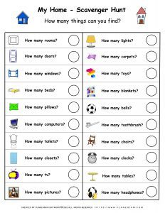 My Home - Worksheet - Scavenger Hunt | Planerium