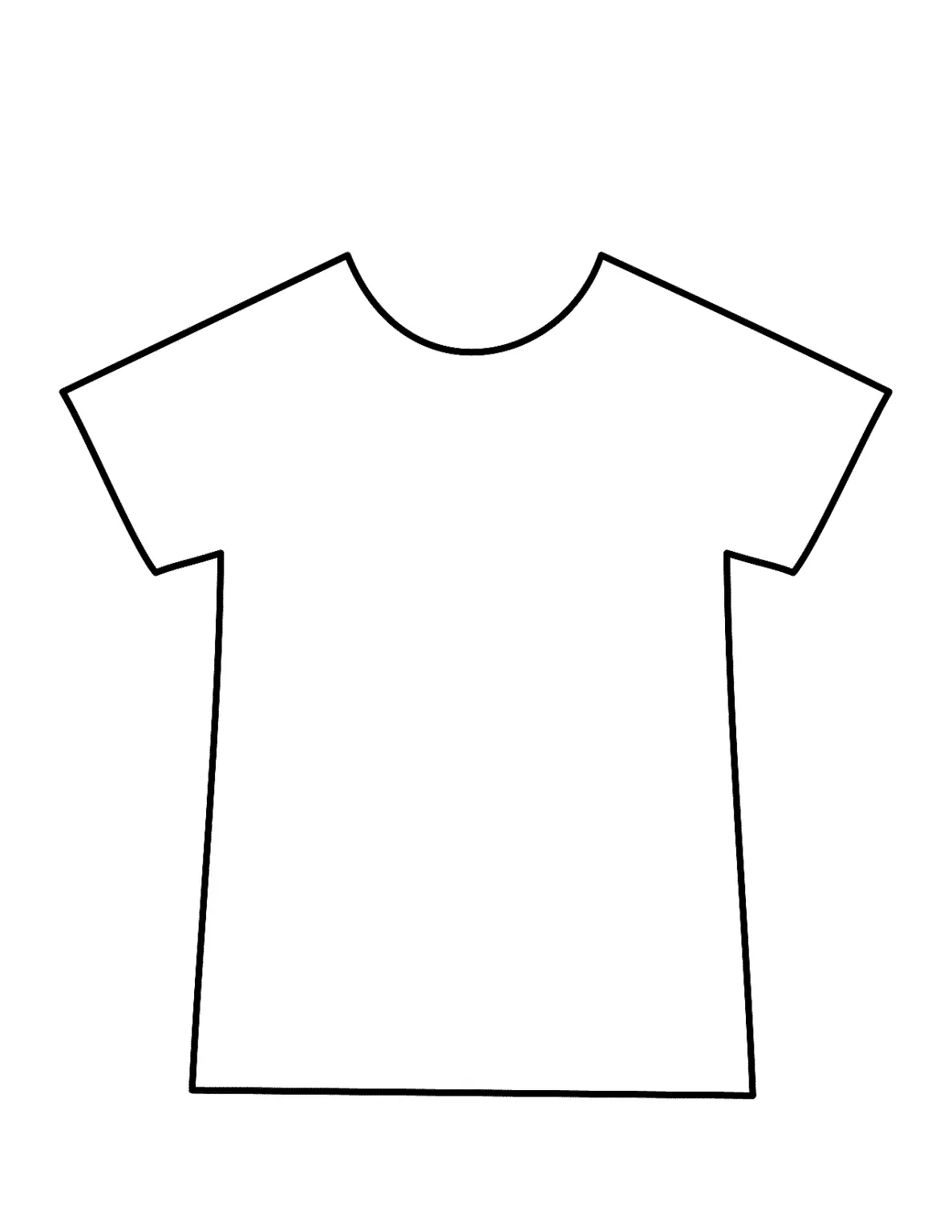 Printable T-Shirt Template for Creative Classroom Fun