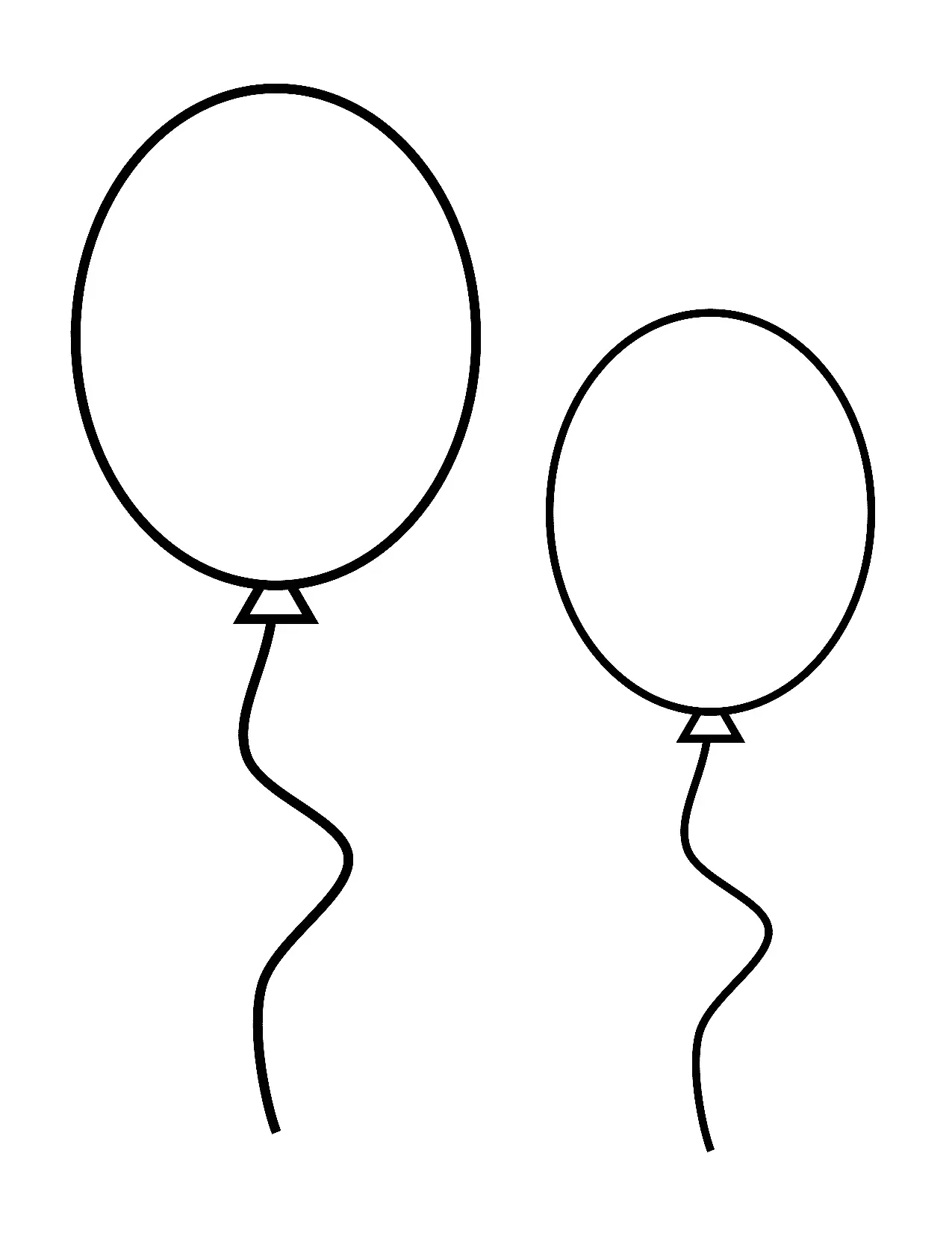 Free Two-Balloon Printable for Kids' Crafts & Parties