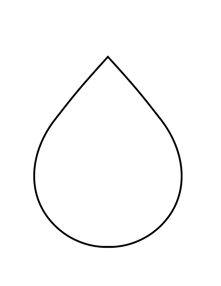 FREE Waterdrop Template for Crafts & Science Lessons