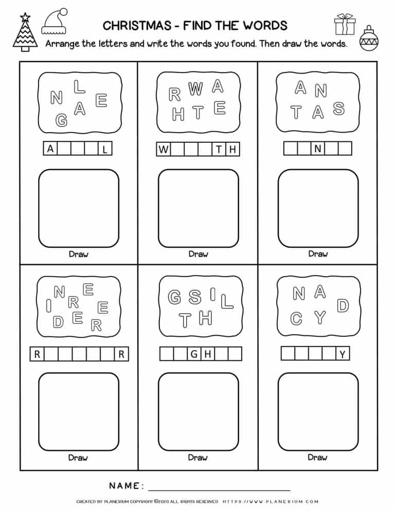 Christmas Word Scramble Free Worksheet Planerium Christmas Word Scramble Free Worksheet Planerium