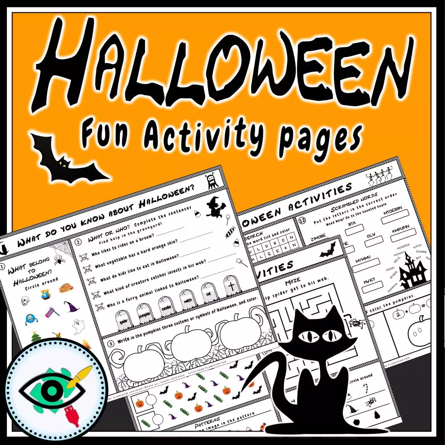 Spooktacular Halloween Activity Pages for Kids