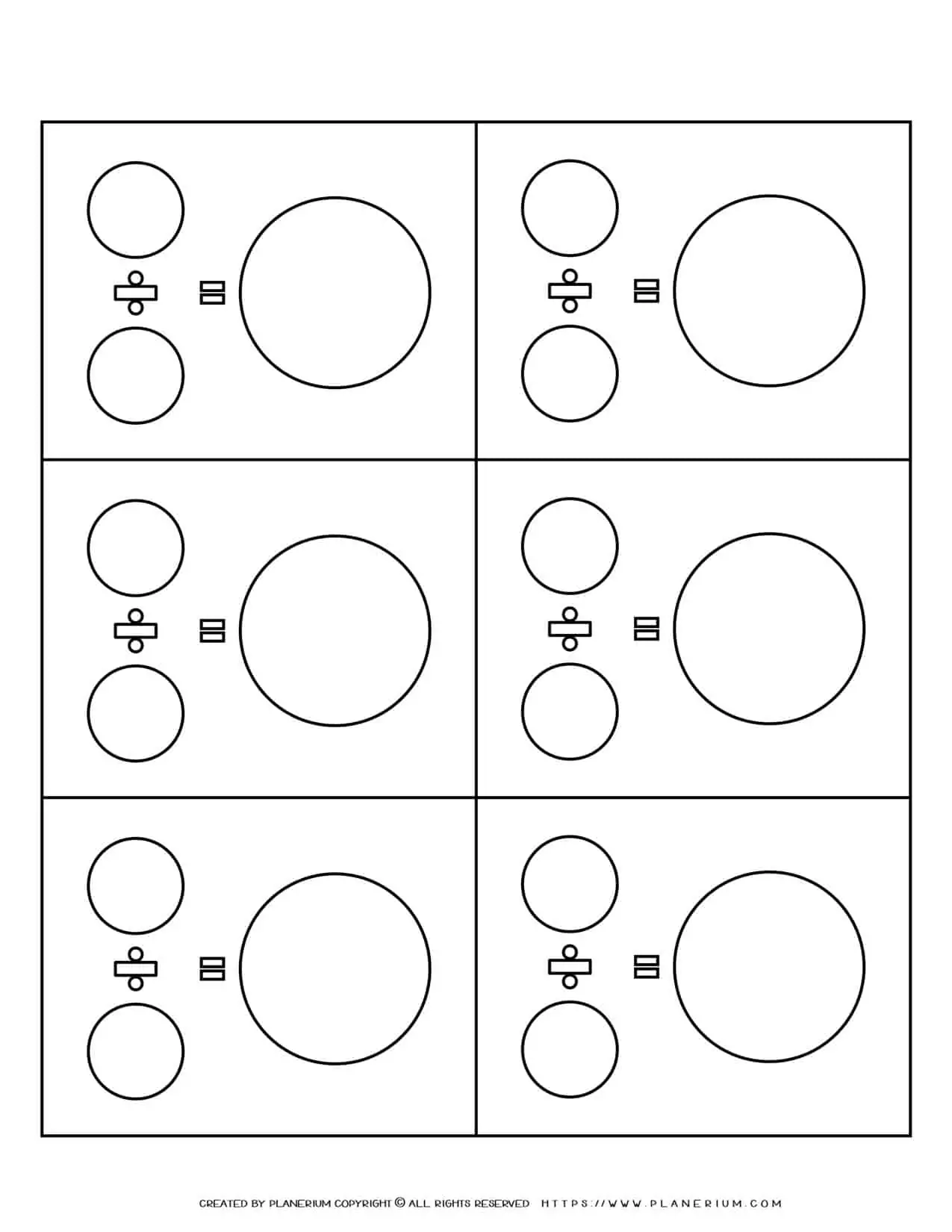 Math Equation - Division Template | Planerium
