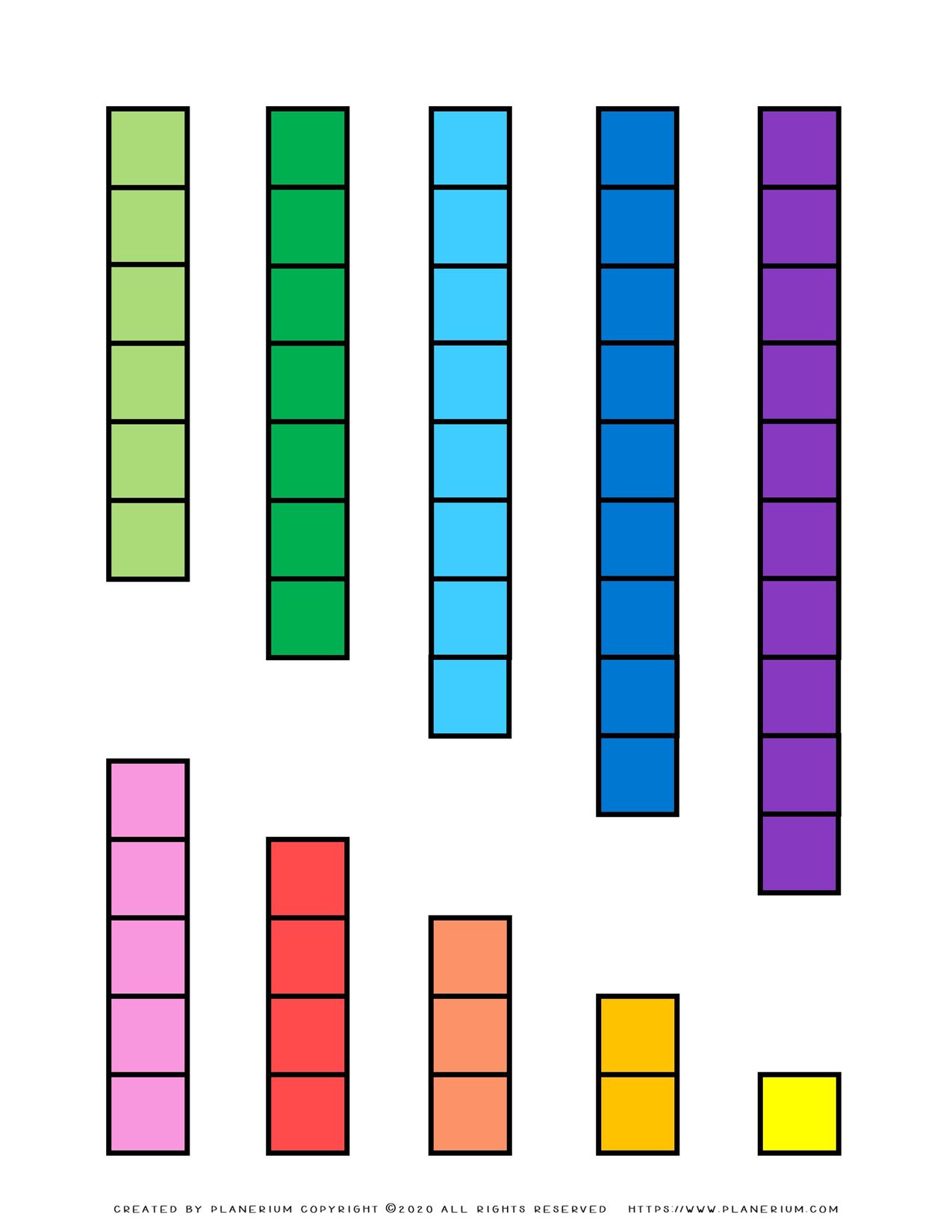 Coloring Pages Using Cuisenaire Rods
