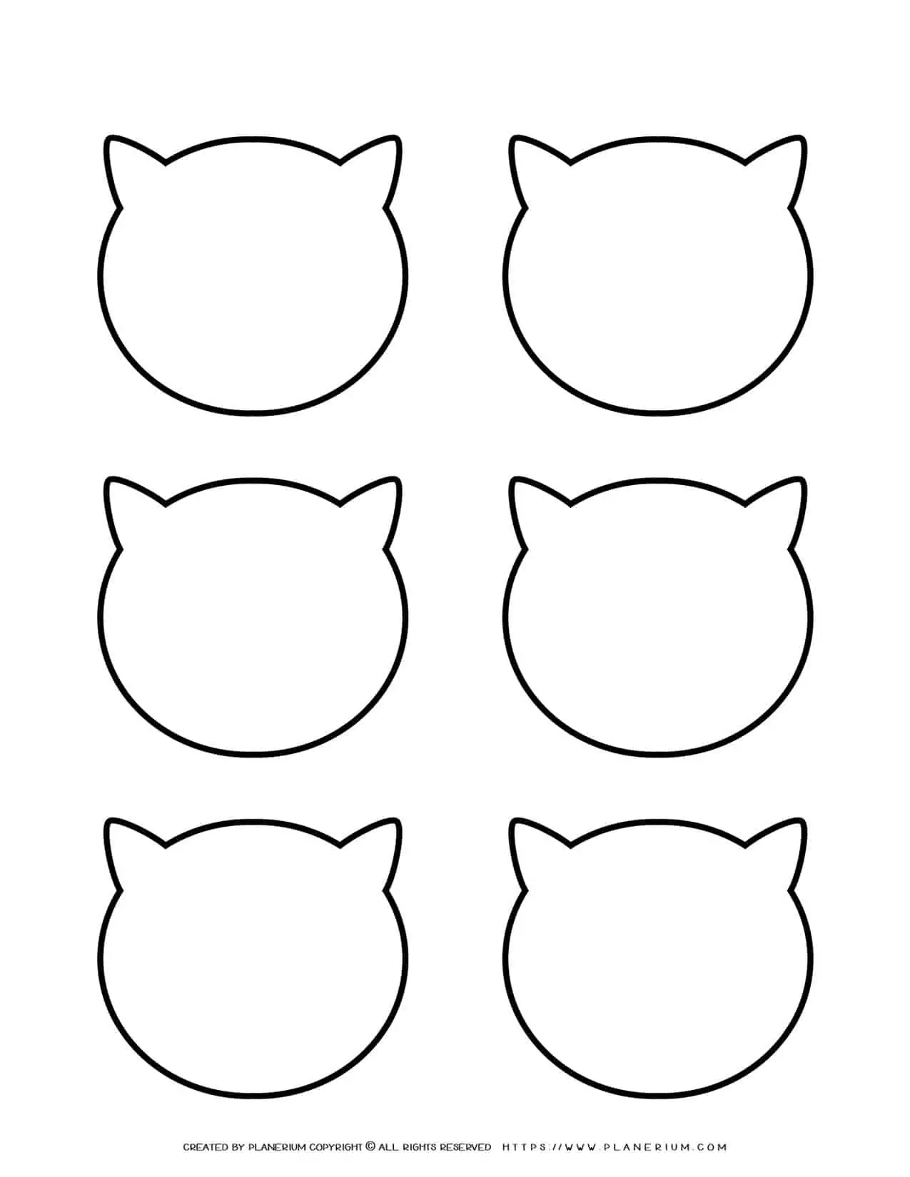 Cat Face Template