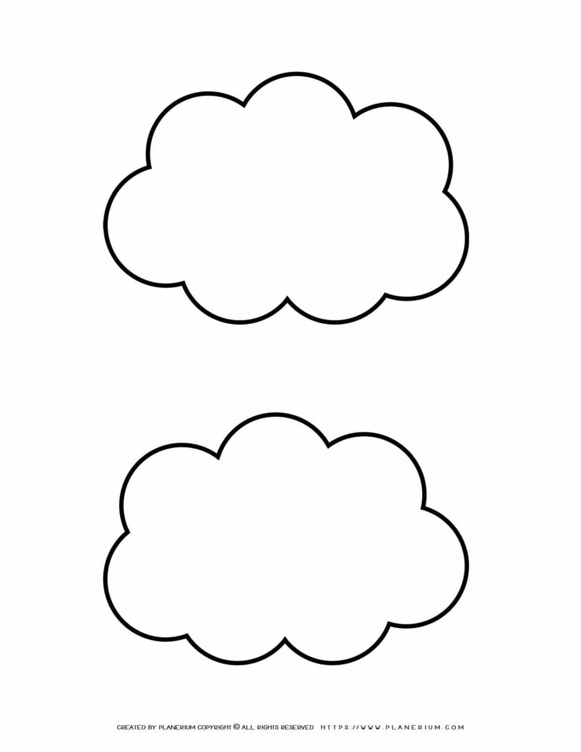 Two Clouds - FREE Printable Template | Planerium