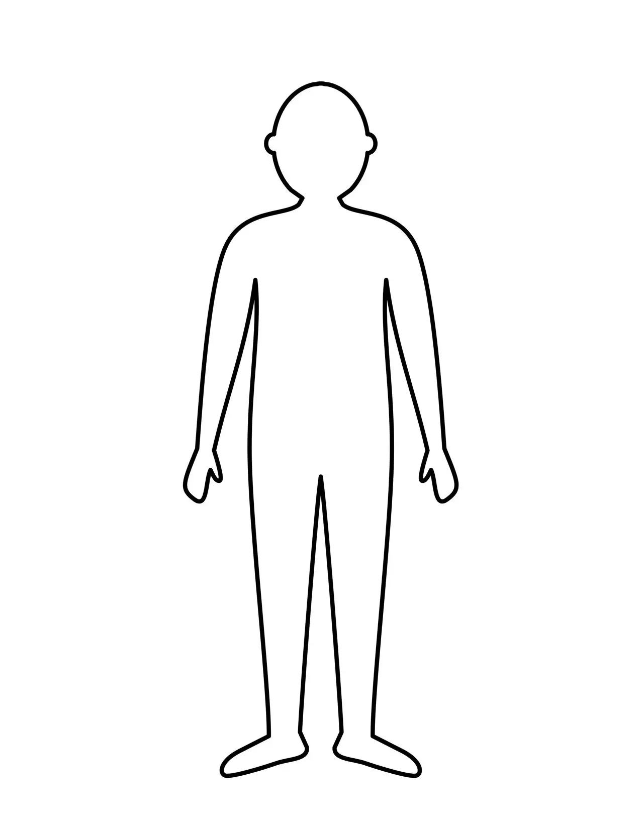 Female Silhouette Standing Outline