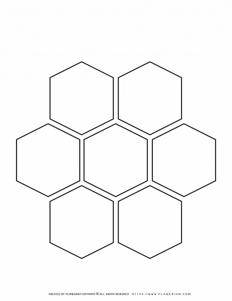 All Seasons - Coloring pages - Five Nested Hexagons | Planerium