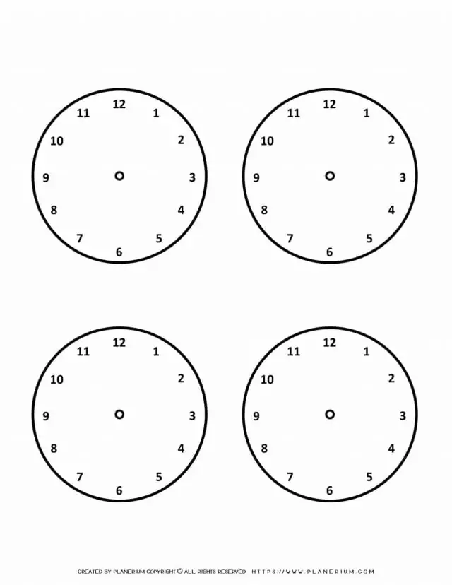 Blank Clock Template Download Vector Clocks Human Hand Blank Clock