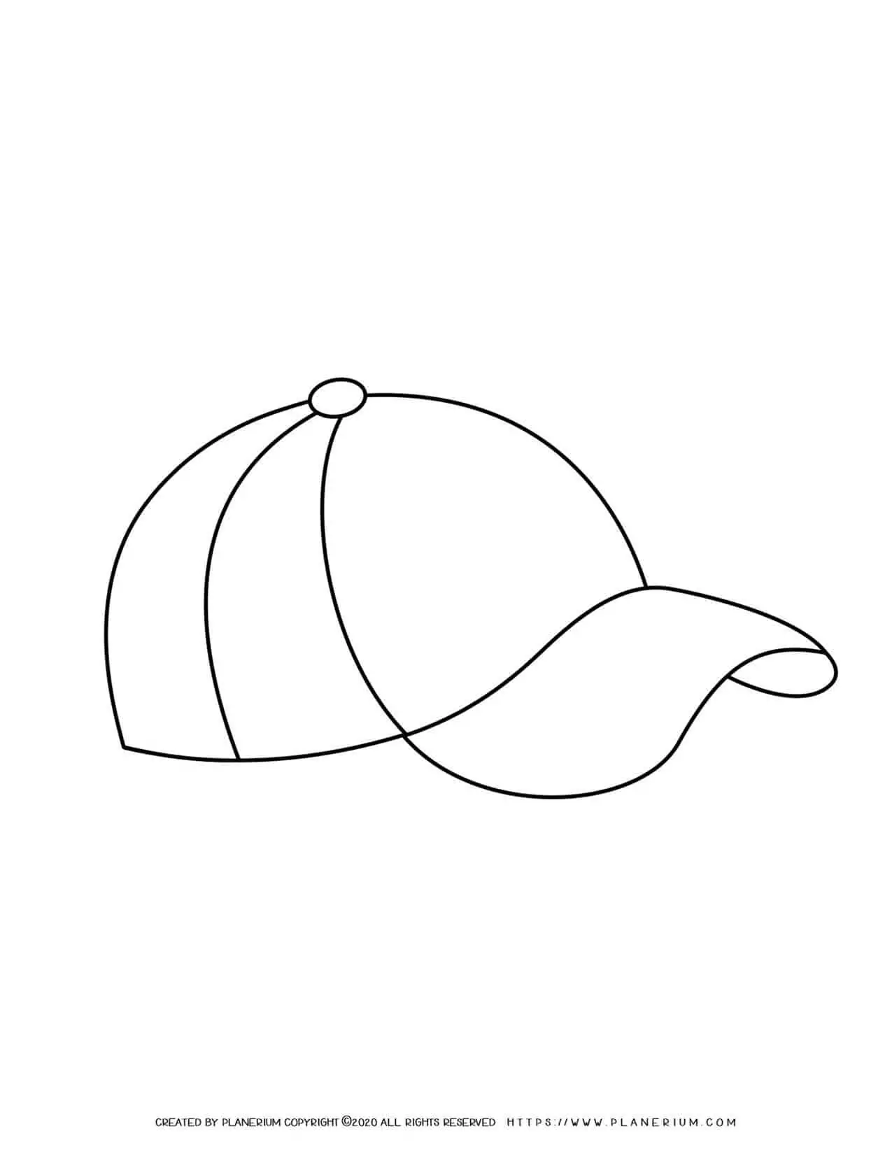 Cap Outline Printable for Fine Motor & Creativity