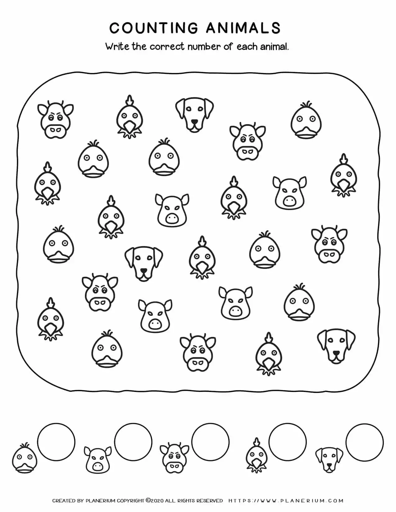 Counting Animals Worksheets 13 Best Images Of Farm Animal Graph