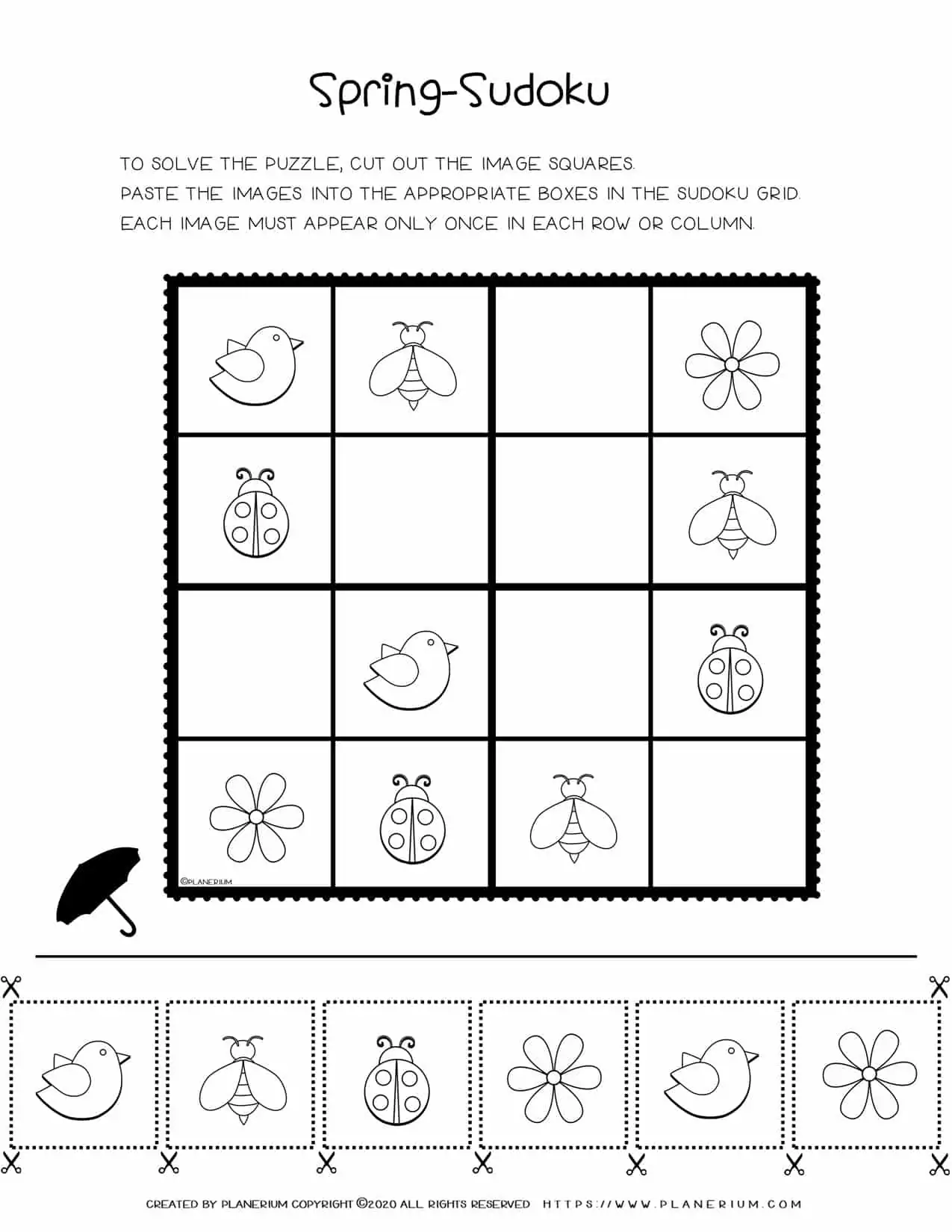 Printable Sudoku Puzzle For Spring | Planerium