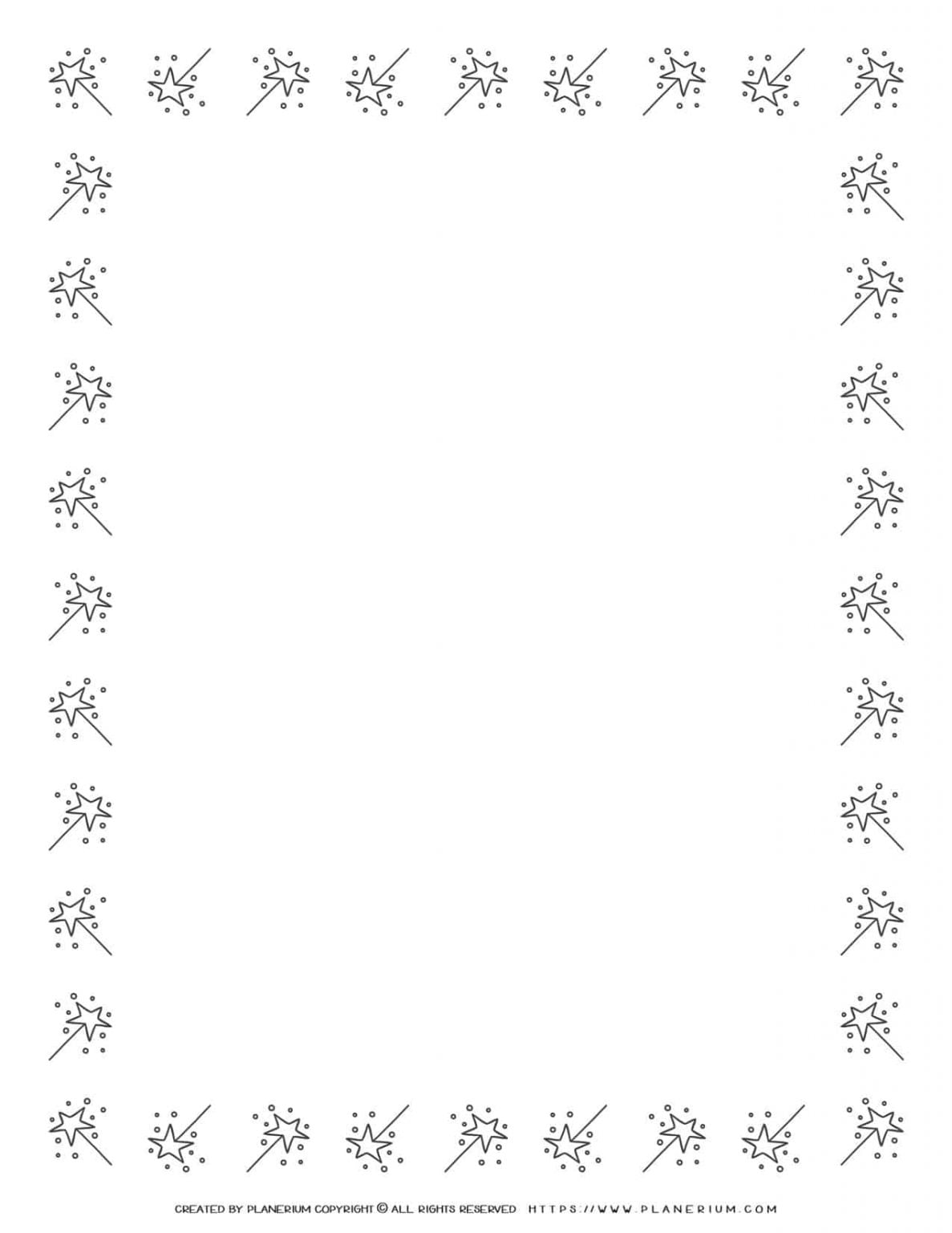 Page Border - Magic Wands | Planerium