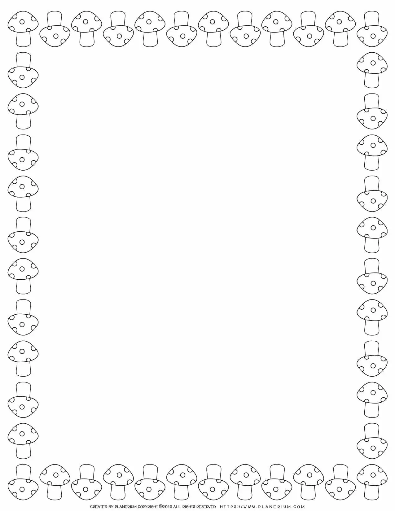 Page Border - Mushroom | Planerium