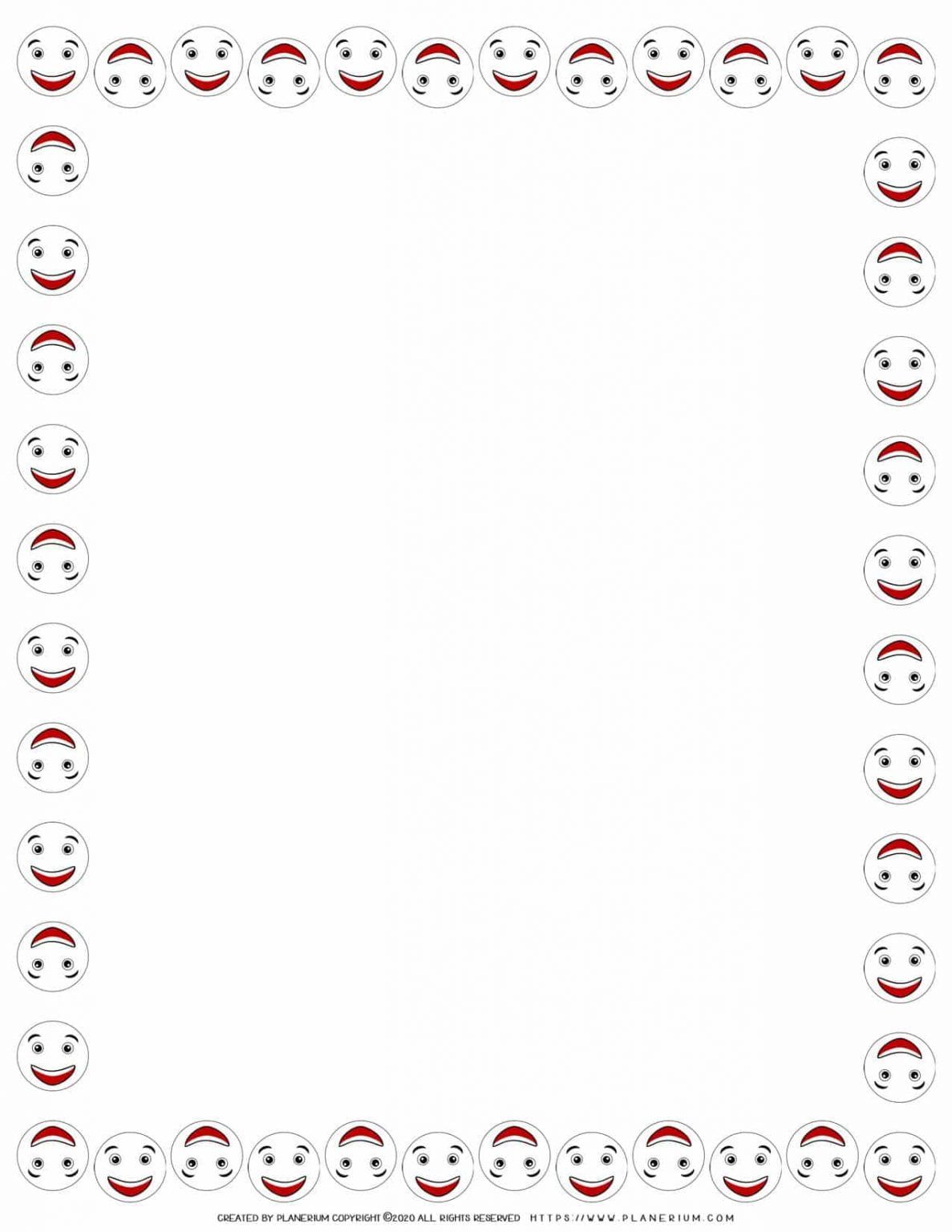 Page Border - Smiley Faces | Planerium