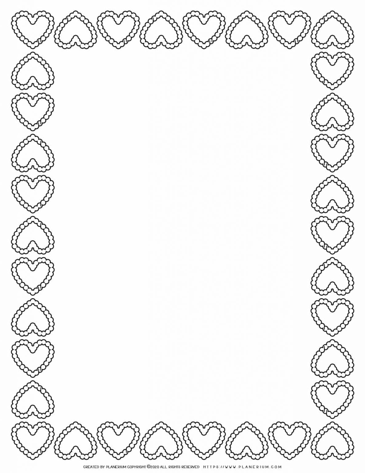 Valentines Day Worksheet - Heart Pixel Picture | Planerium